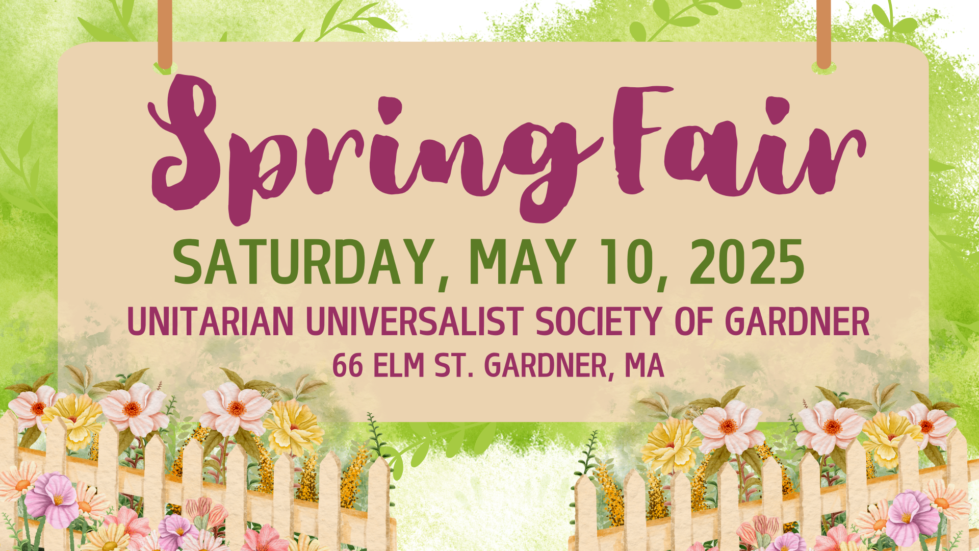 Spring Fair – Unitarian Universalist Society of Gardner